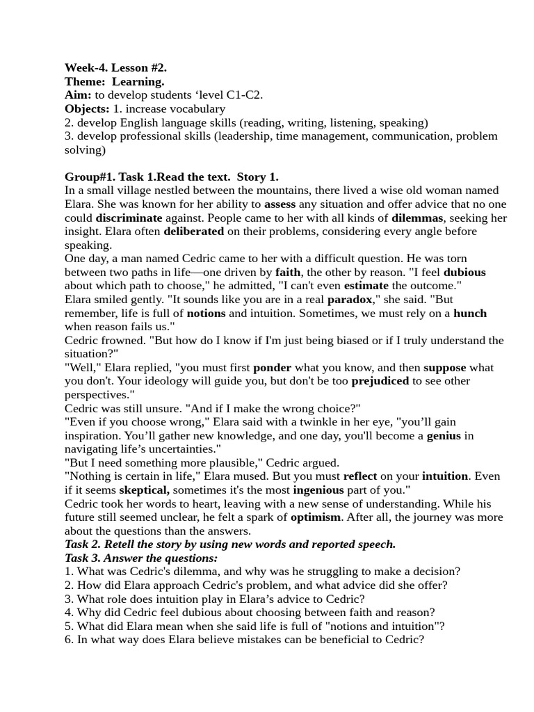 Lesson 1. C1-C2 | PDF