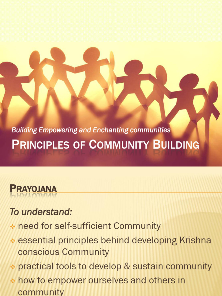 Principles of Community Building | PDF