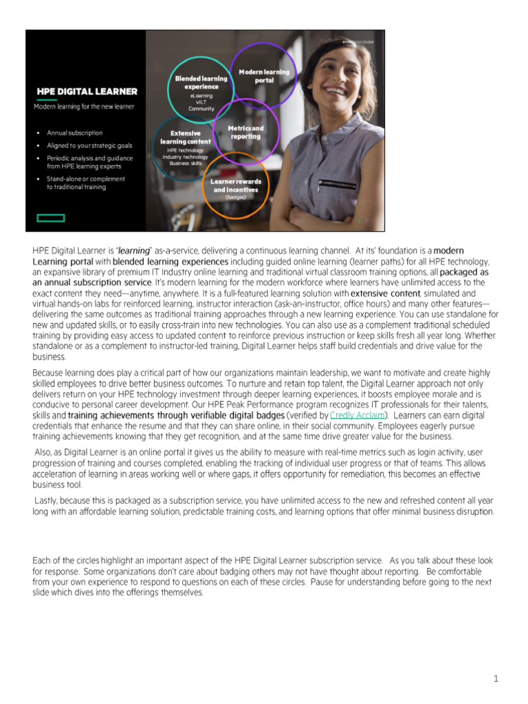 Digital Learner Training Deck Slides | PDF