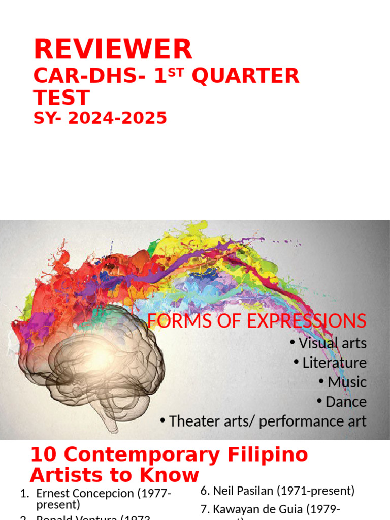 Reviewer Cpar 1st Qrtr Test 2024 2025 | PDF