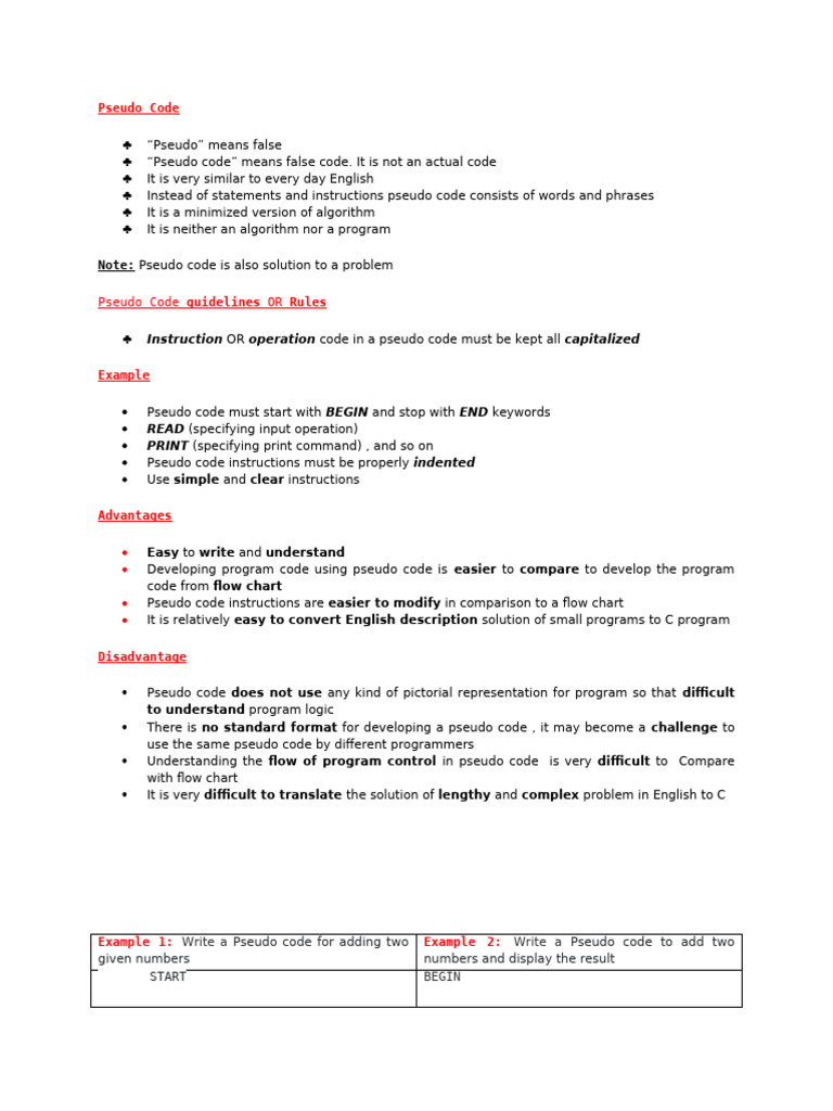 3 - Pseudo Code | PDF