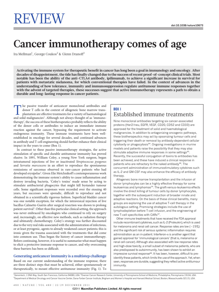 Immunotherapy | PDF