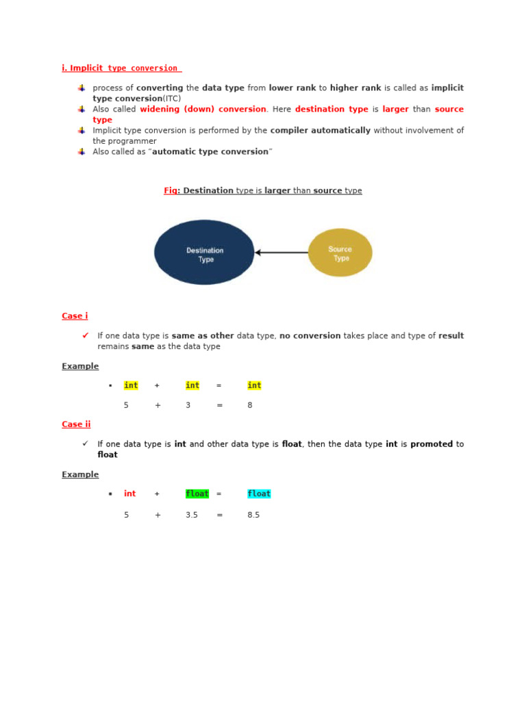 2_ Implicit Type Conversion | PDF