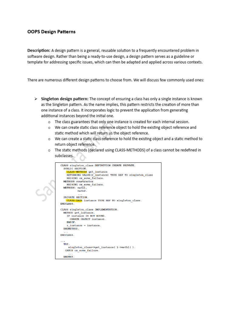 OOPS Design Patterns 1727874558 | PDF