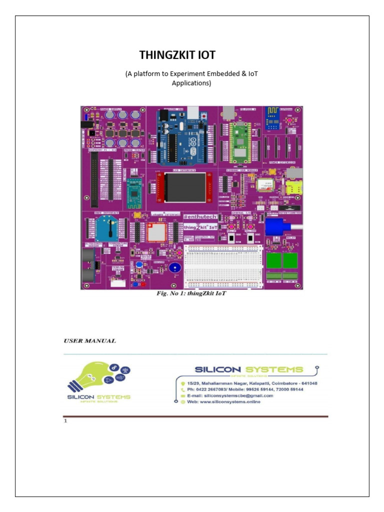 Thingzkit Iot Manual - Docx FINAL REPORT (CLG) | PDF