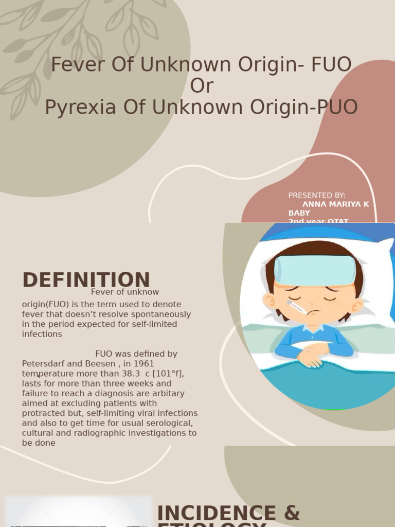 Fever of Unknown Origin - FUO | PDF