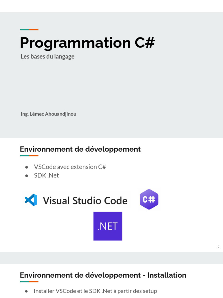 Programmation C# | PDF