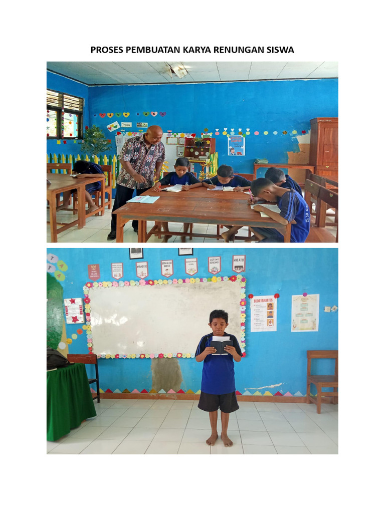 PROSES PEMBUATAN KARYA RENUNGAN SISWA | PDF