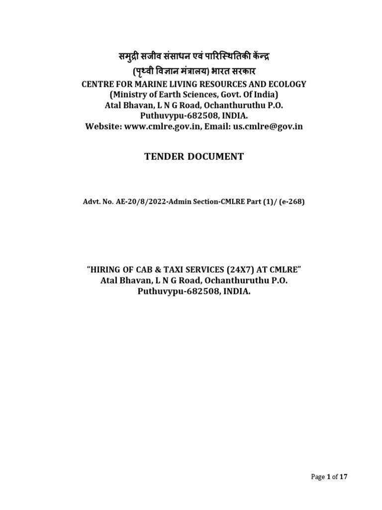 Tender Document For TAXI | PDF | Indemnity | Finance & Money Management