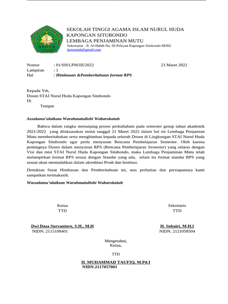 Format RPS 2022 | PDF