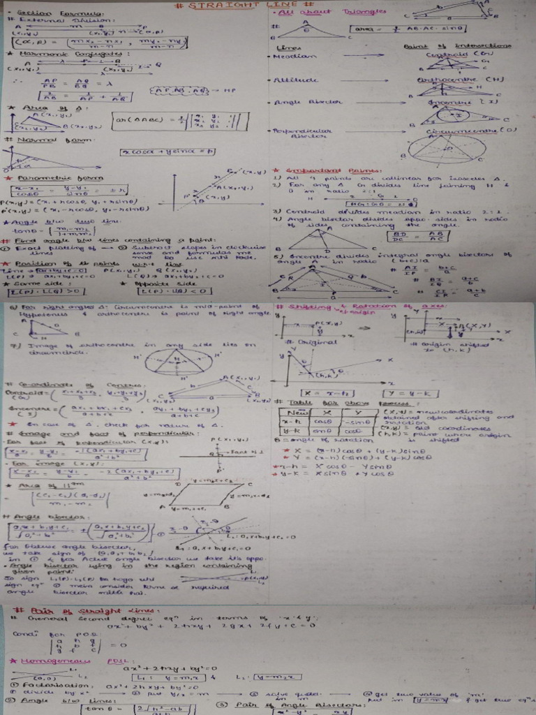Jee Straight Lines | PDF