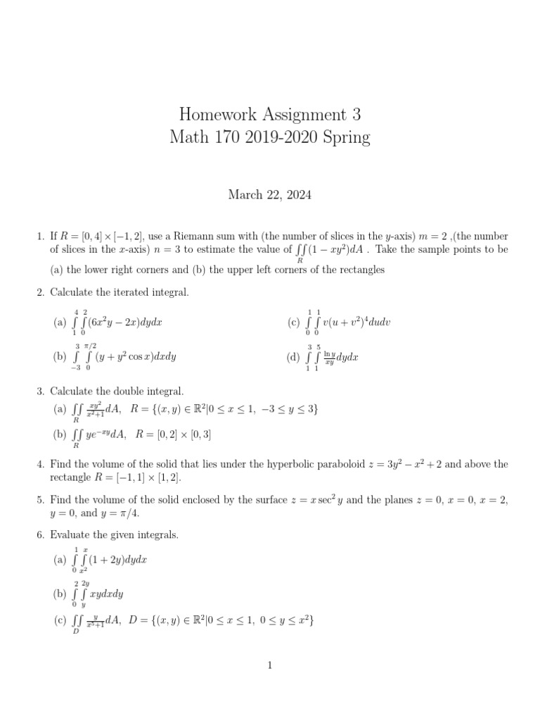 Homework 03 | PDF