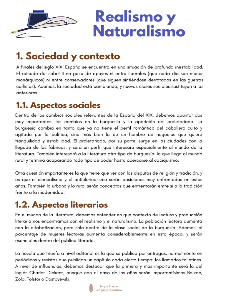 6 - Realismo y Naturalismo | PDF