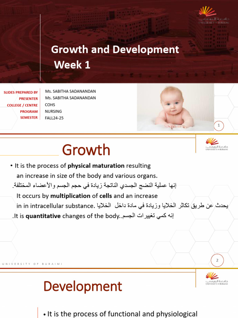 1.Growth and Development Week 1 | PDF
