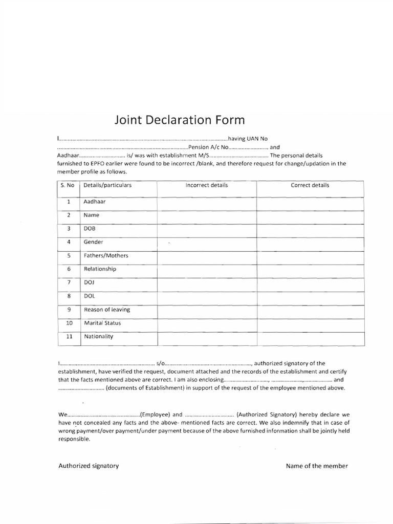 joint form | PDF