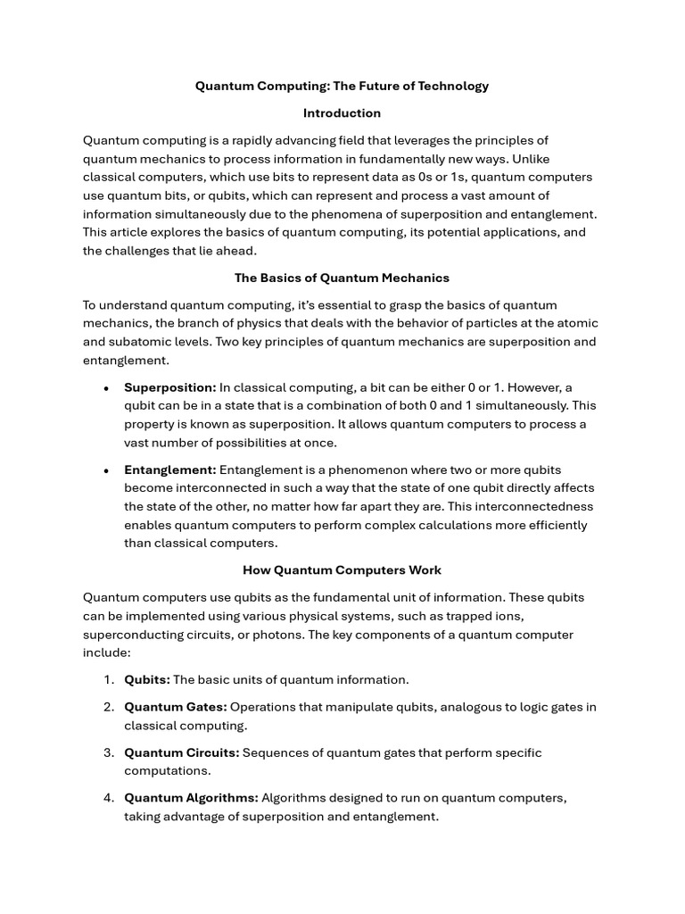 Quantum Computing Pdf