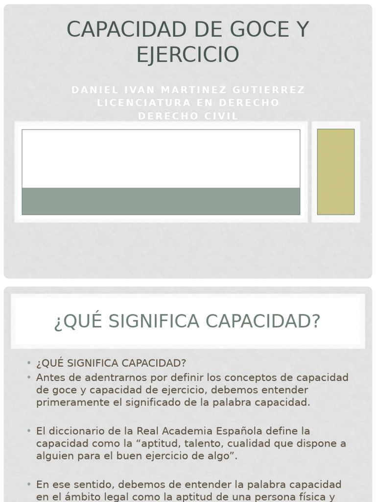 Copia de Capacidad de Goce y Ejercicio; Estado de Interdiccion | PDF