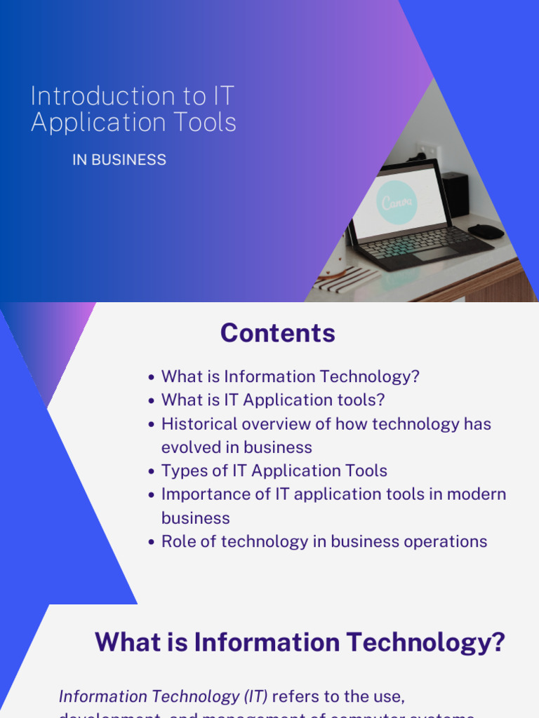 01_Introduction to IT Application Tools In Business | PDF