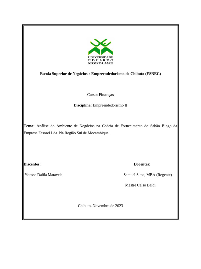 Projecto Final | PDF