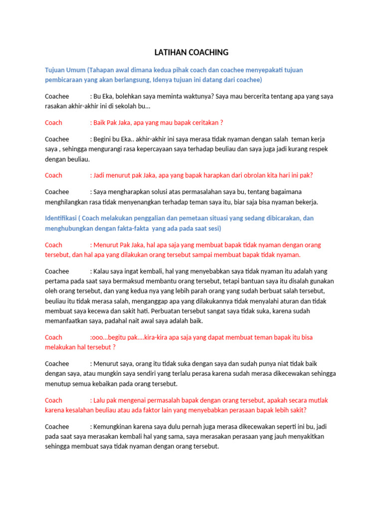 Skenario Coach | PDF