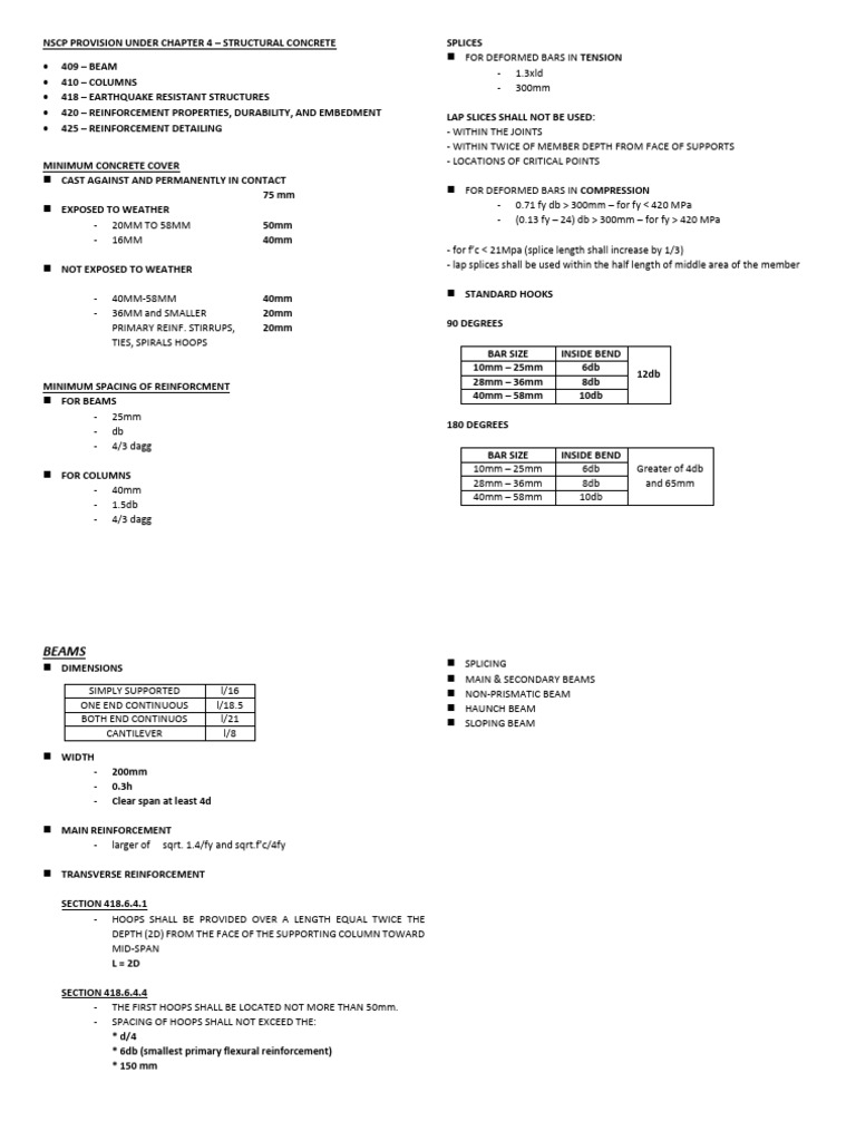 Eq Reviewer | PDF | Structural Engineering | Concrete