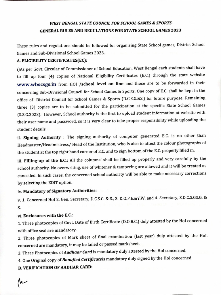 SSG Rules and Regulations | PDF