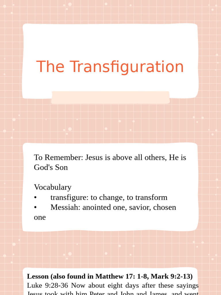 The Transfiguration | PDF