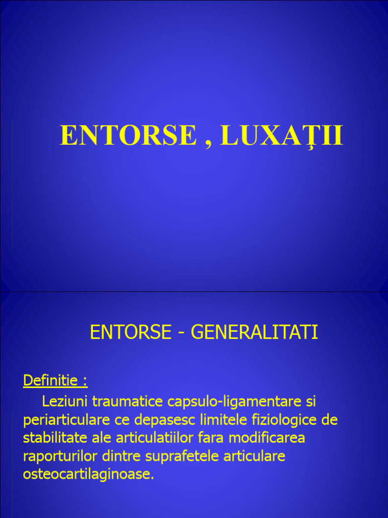Entorse Luxatii | PDF