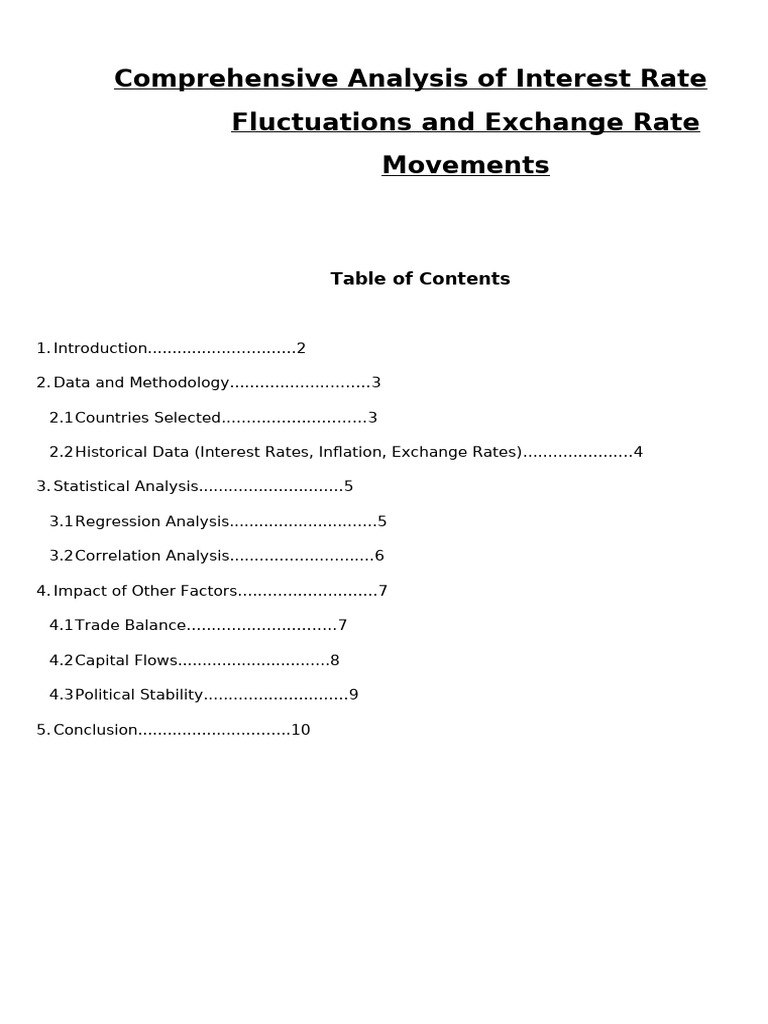 Interest Rate Exchange Rate Analysis | PDF | Exchange Rate | Japanese Yen