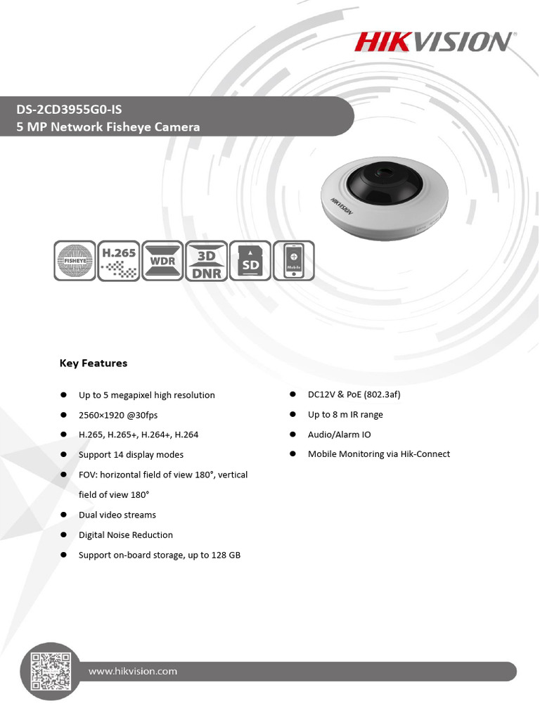 Caméra IP Fisheye 5MP | PDF