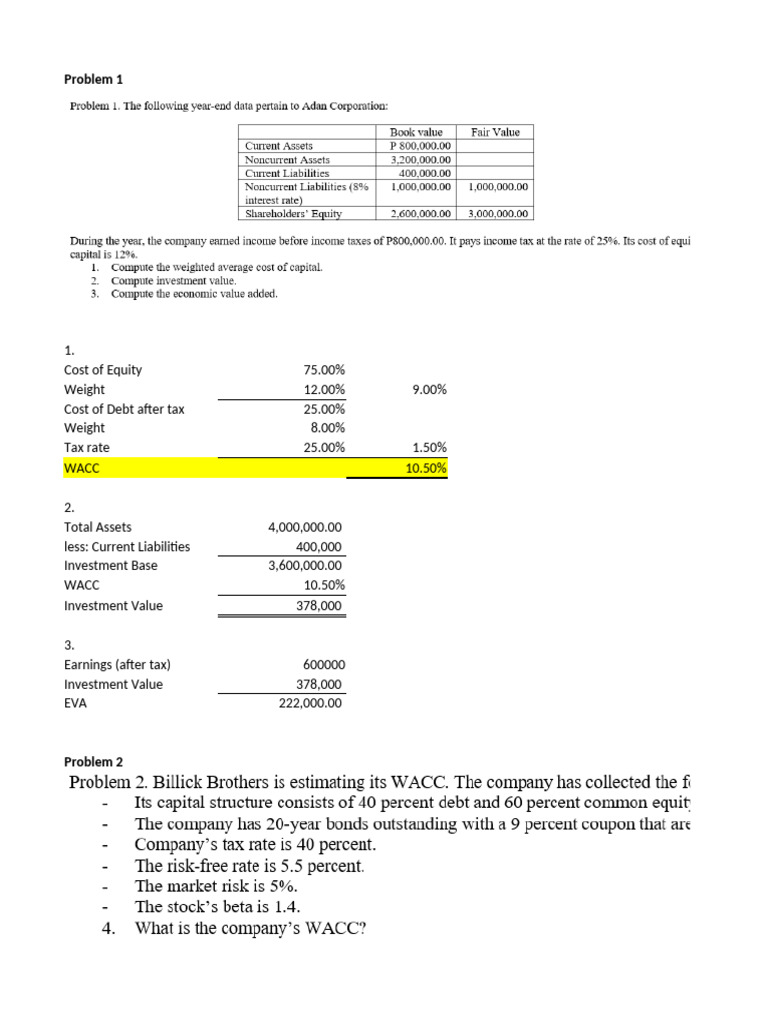 Income Based Valuation Drill | PDF