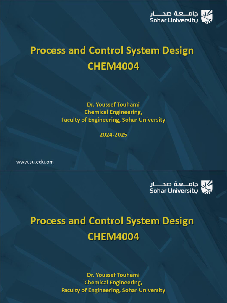 W3 - Dynamic Modeling of Chemical Processes - 2024 | PDF