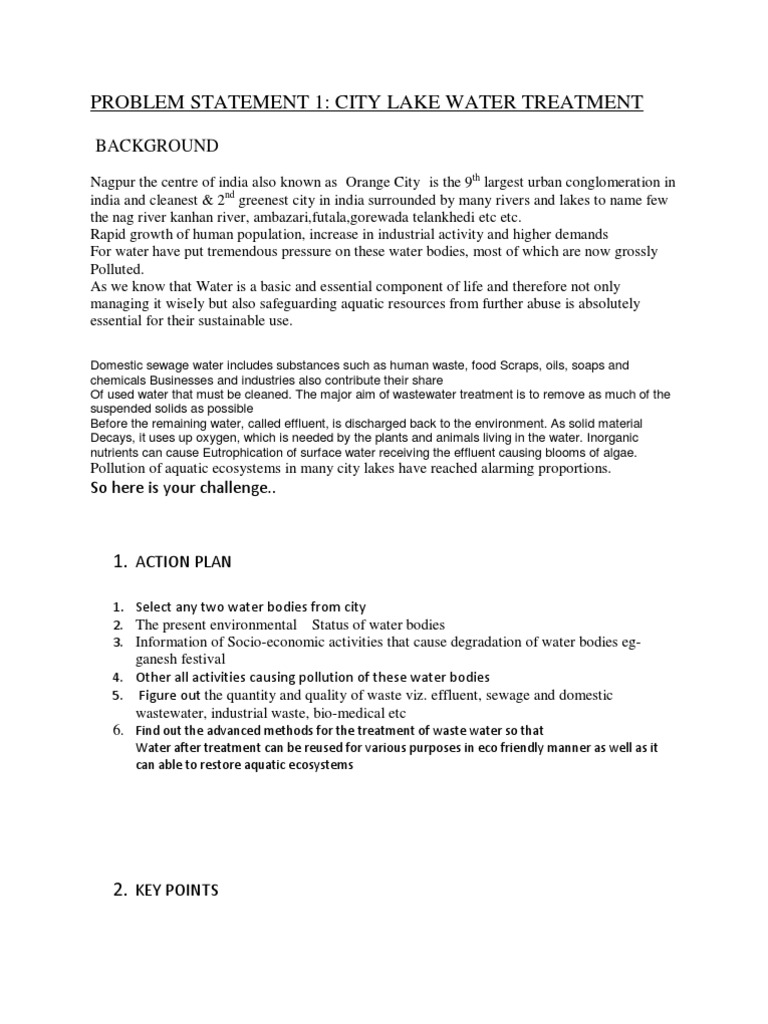 PDF of Problem Statements | PDF | Wastewater | Sewage