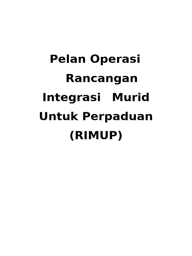 Pengenalan RIMUP | PDF