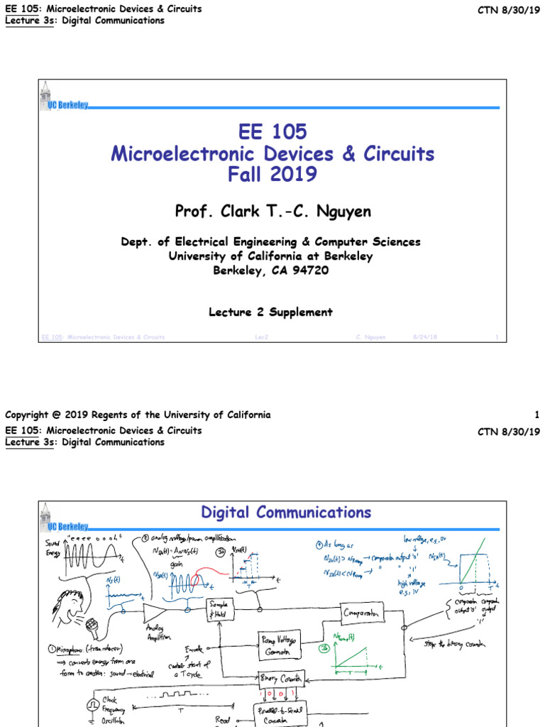 Lec2s DigitalComms Ee105 f19 CTN | PDF