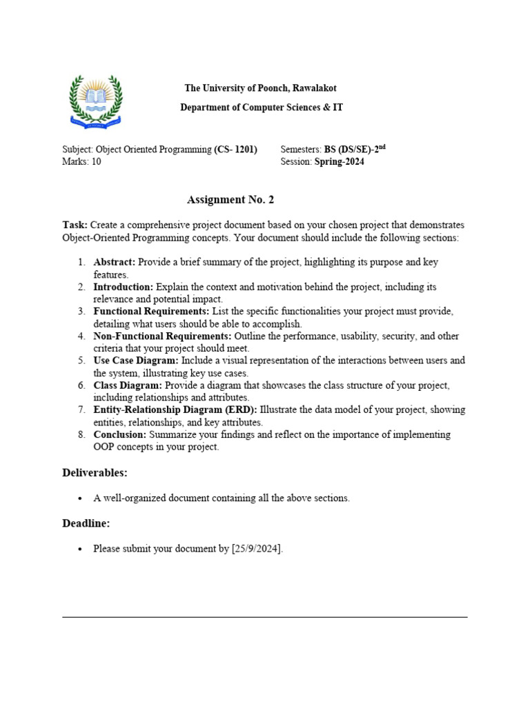 Oop Assignment No 2 | PDF