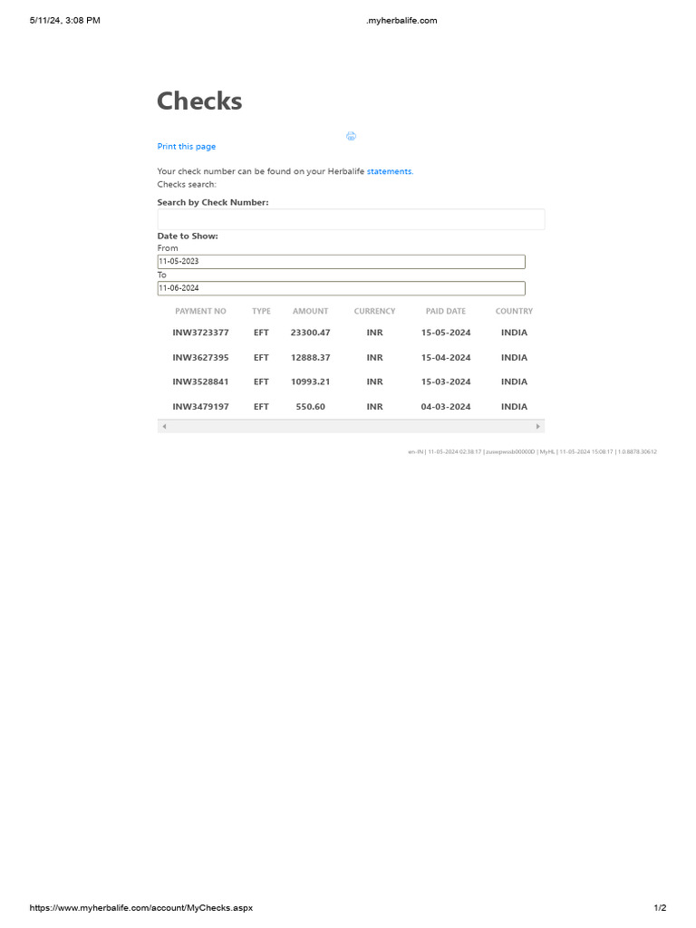 Checks: Print This Page Statements | PDF