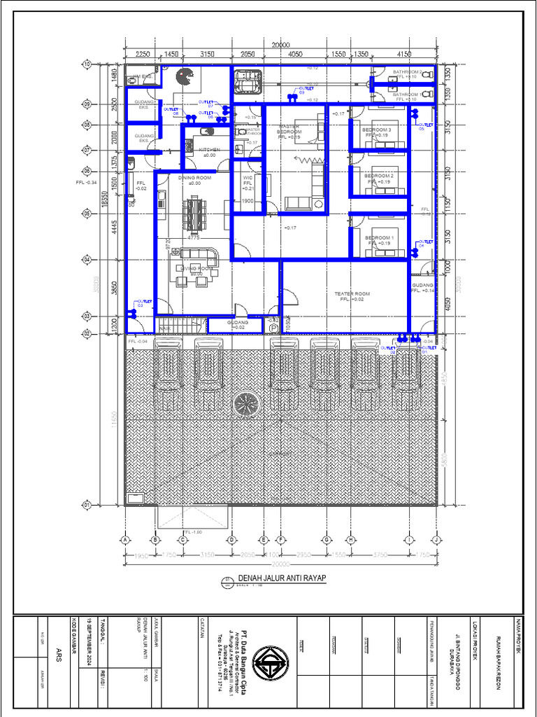 Denah Jalur Anti Rayap - Bintang Diponggo - 20240919 | PDF