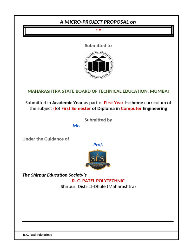 Micro Project Format | PDF