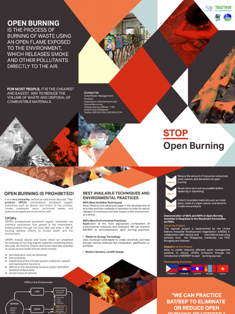 PH 412 Stop Open Burning Brochure English Phils | PDF