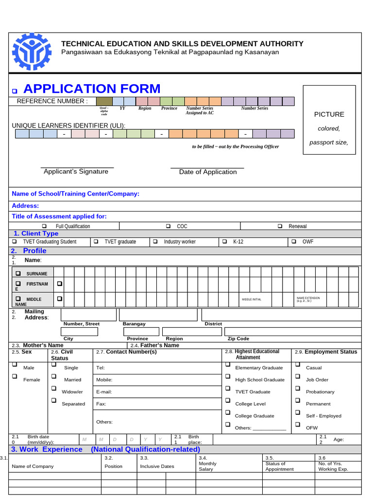 TESDA OP CO 05 - Competency - Assessment Forms | PDF