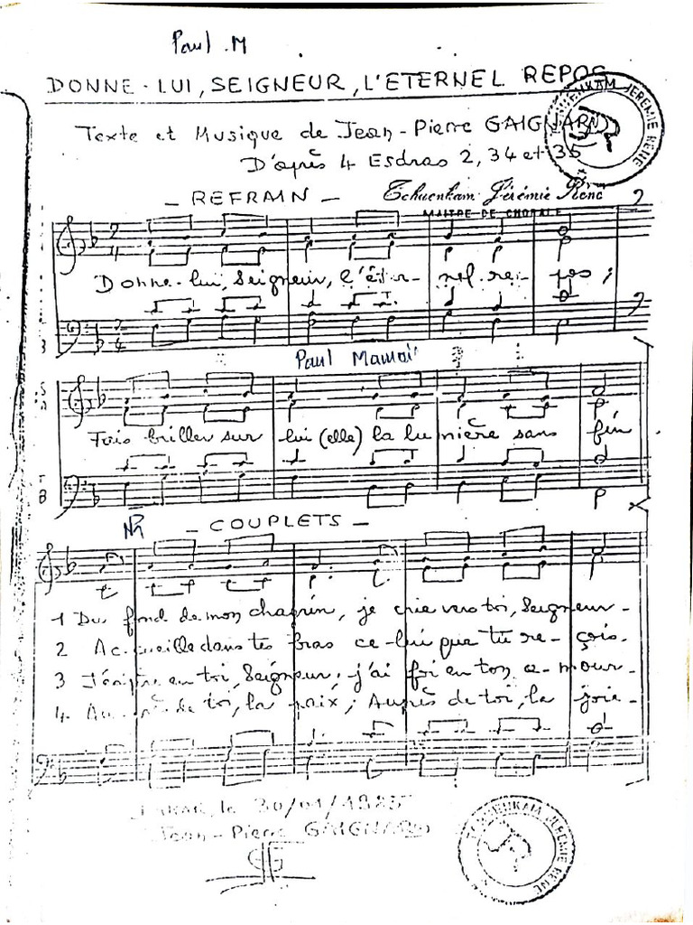 Donne-Lui, Seigneur, L'éternel Repos | PDF