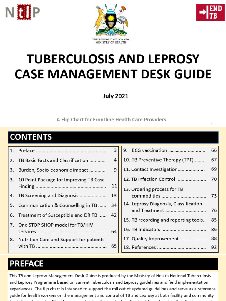 TB and Leprosy Case Management Guide | PDF | Tuberculosis | Self ...