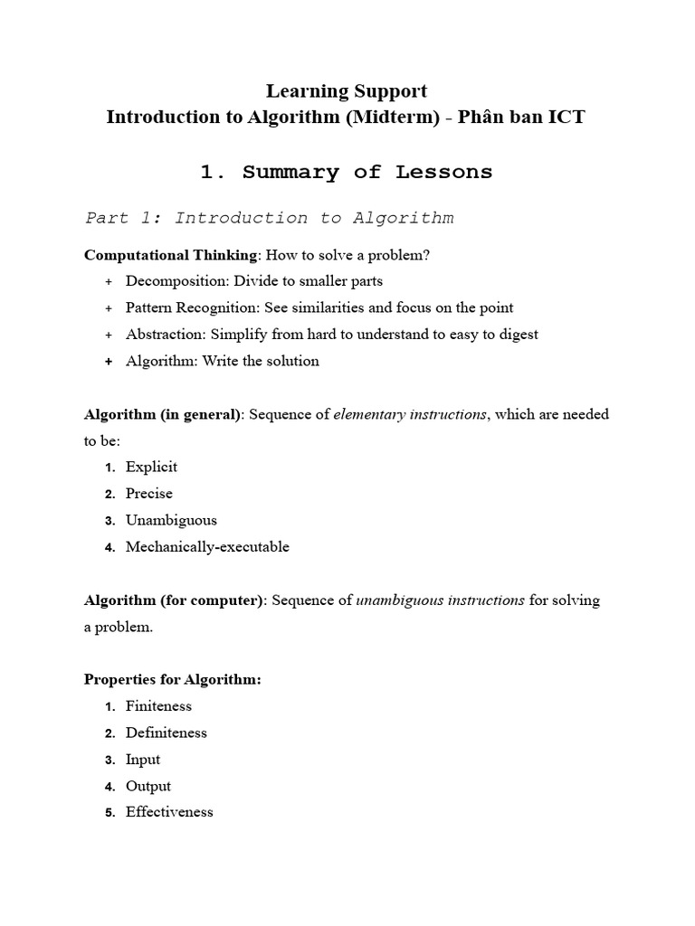Midterm Algorithm | PDF