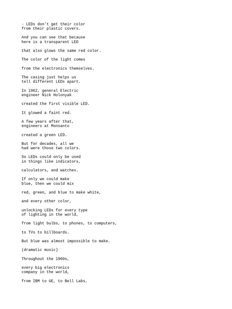 English Why It Was Almost Impossible To Make The Blue LED | PDF ...