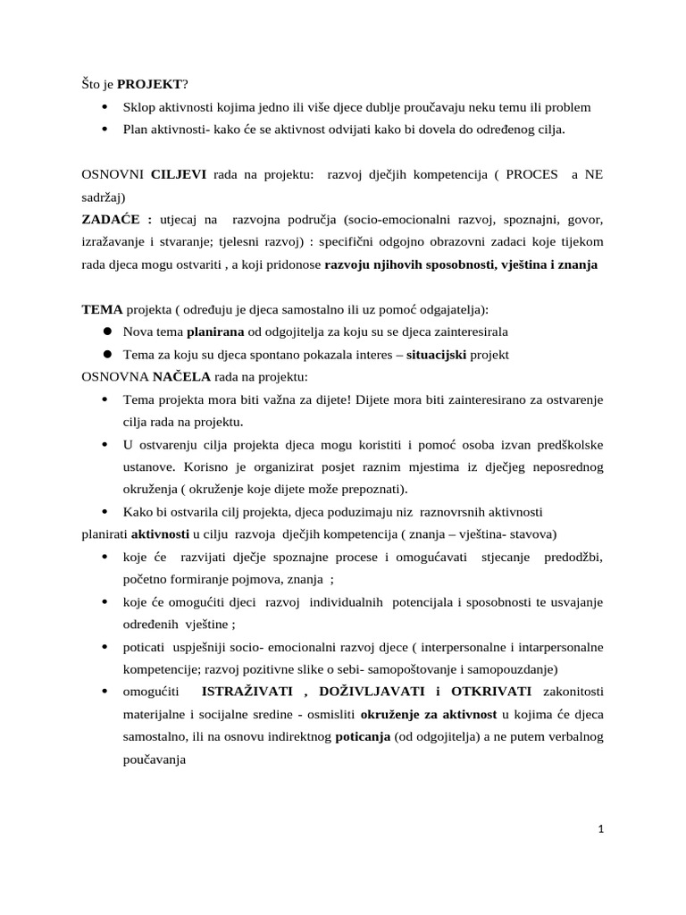 Projektno Učenje Interna Skripta | PDF