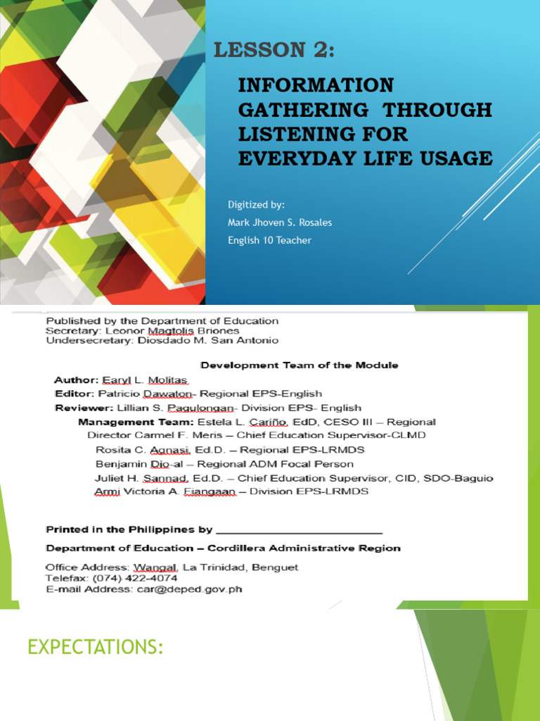 Effective Listening for Information Gathering | PDF | Information | Thought