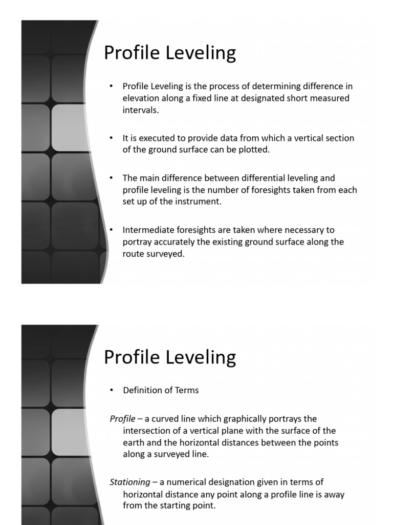 3. Profile Leveling | PDF