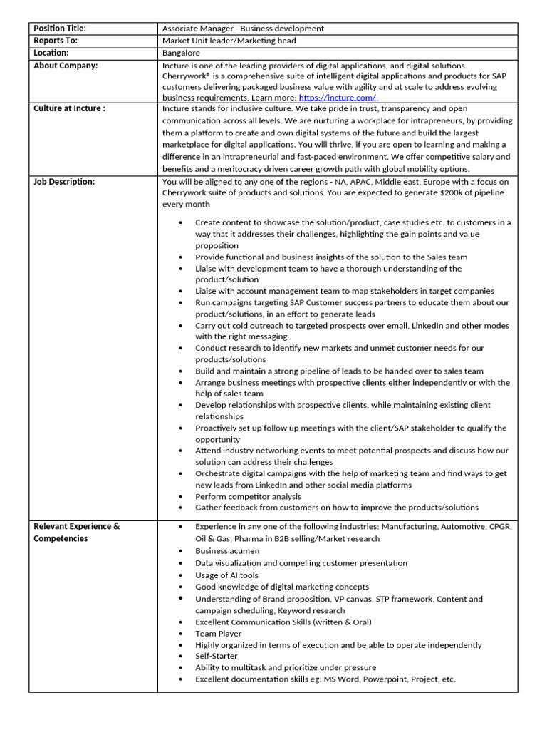 JD - Business Development | PDF