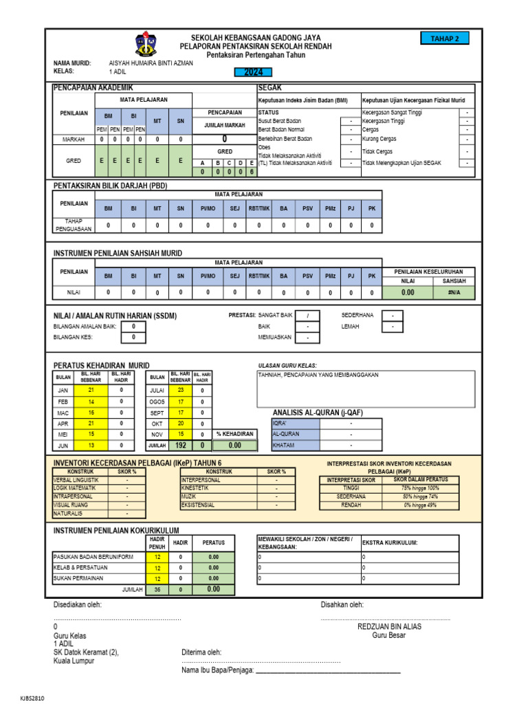 CONTOH OPR 2024 | PDF
